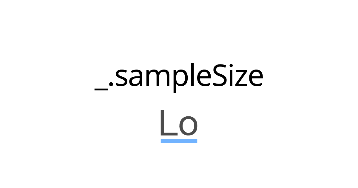 sampleSize - Lodash documentation