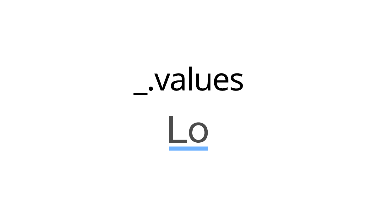 Values Lodash Documentation 8679